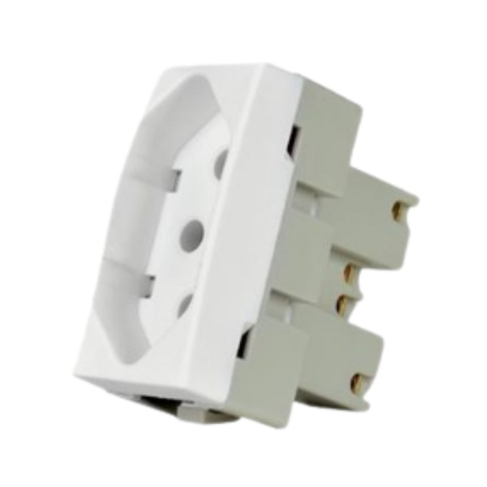 Módulo Tomada Sleek 2P+T 20A 250V Branco Margirius - Loja Roma